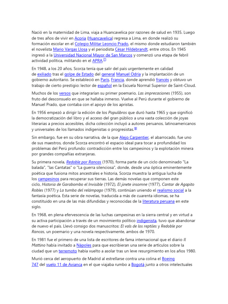 Manuel Scorzo | PDF | Clásicos