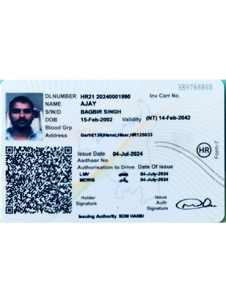 Document driving licence PDF file, ajay | PDF
