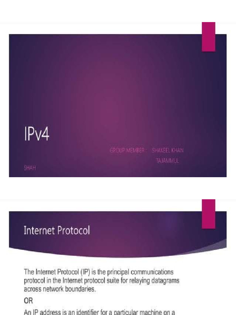 Unit 3 IPV4 | PDF