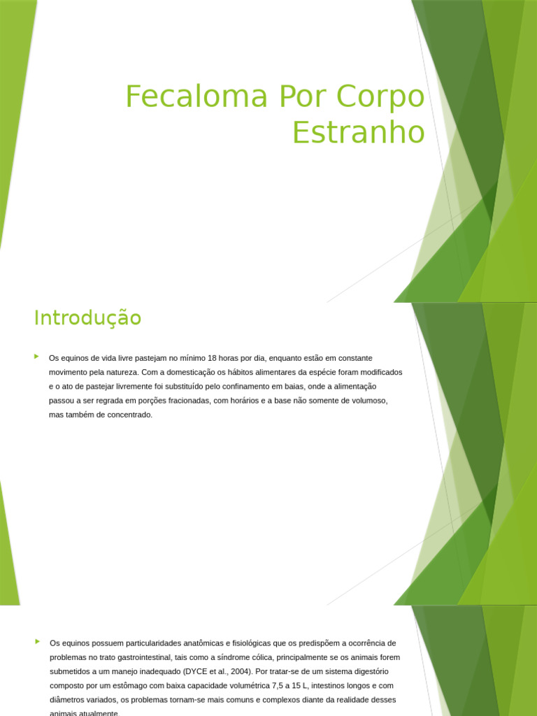 Fecaloma Por Corpo Estranho Ok | PDF | Trato gastrointestinal ...