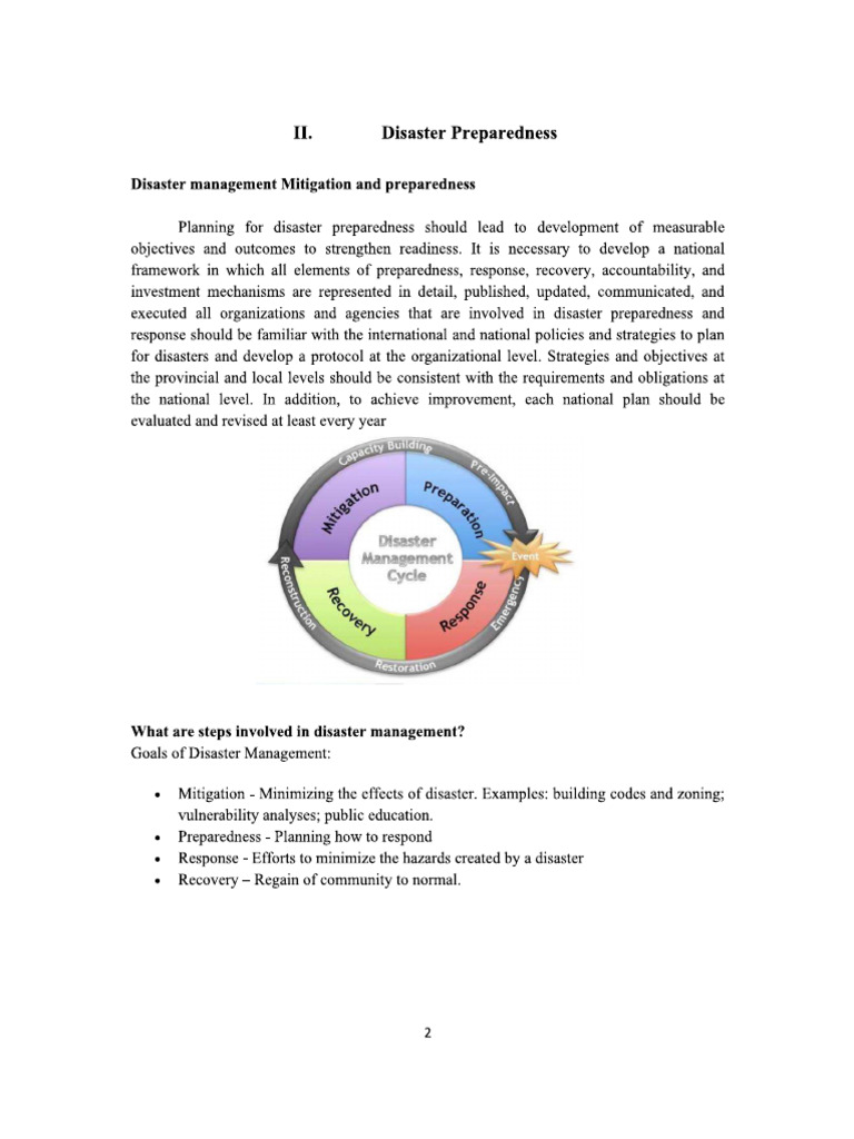 Unit IV Disaster Preparedness | PDF