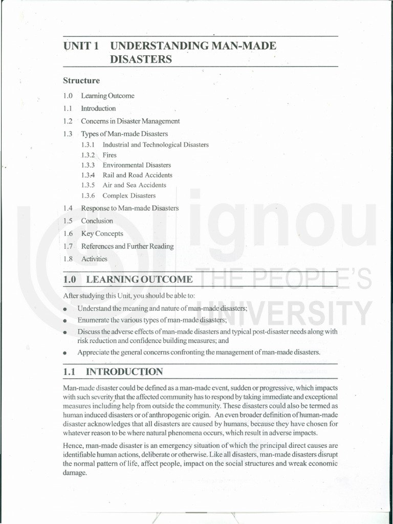 Types and Management of Man-Made Disasters | PDF | Emergency Management ...