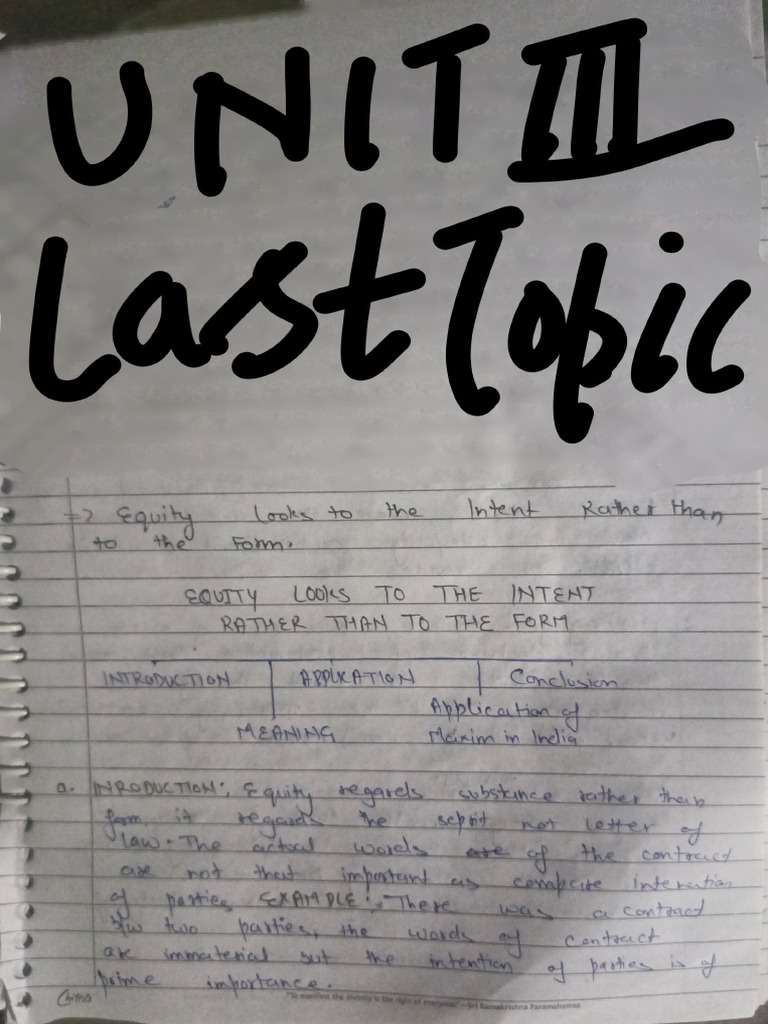 Equity class notes | PDF