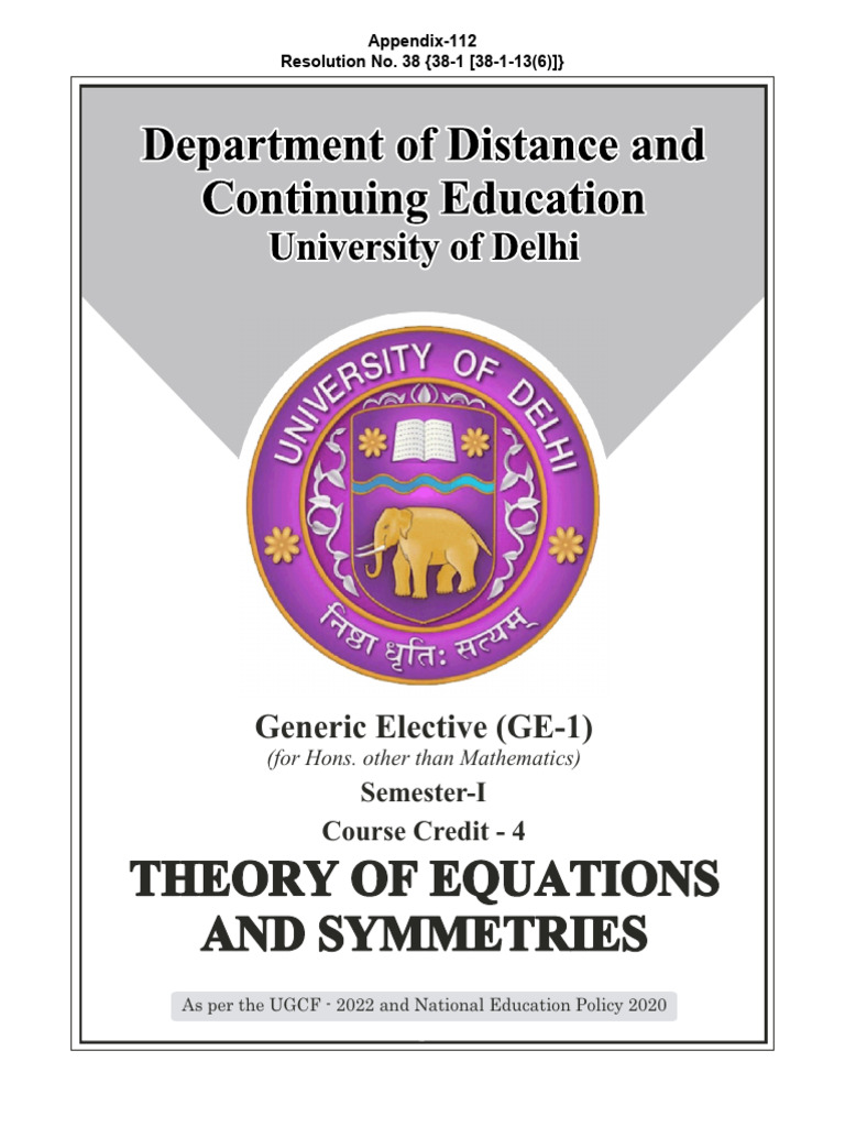 Theory of Equation Book Du | PDF | Polynomial | Factorization