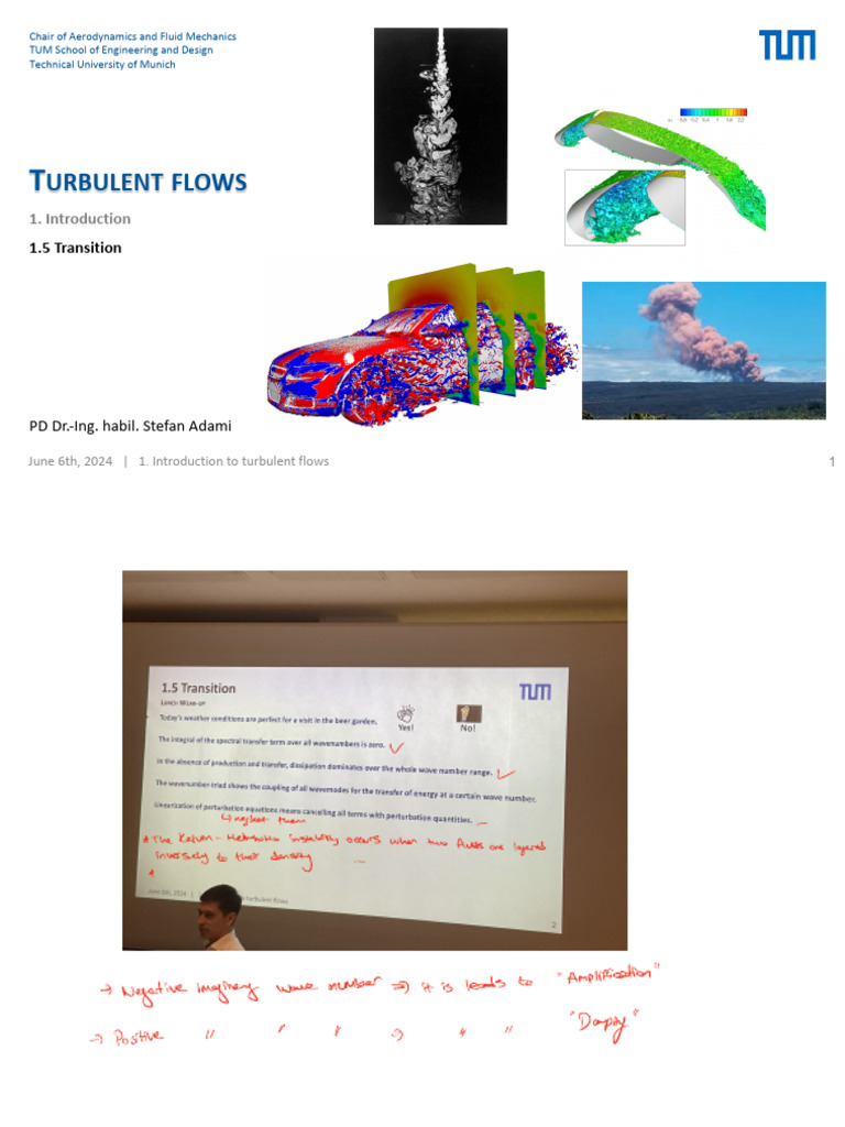 VL06 1 Introduction 5 Transition | PDF | Turbulence | Dynamics (Mechanics)
