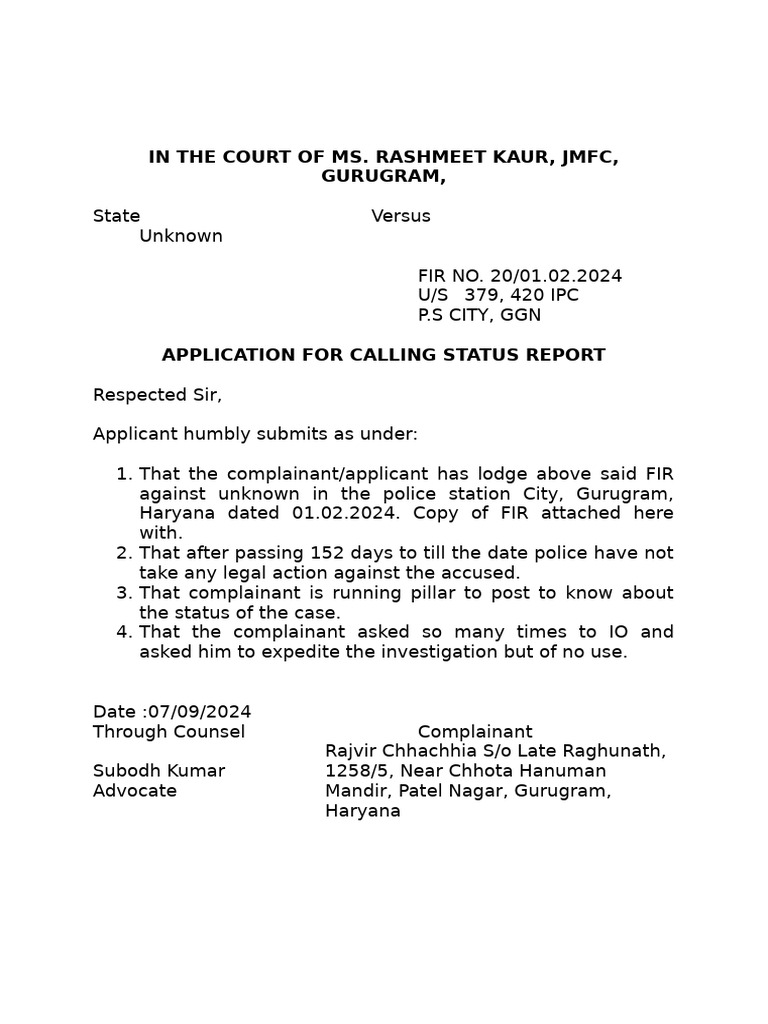 Status Report | PDF | Law