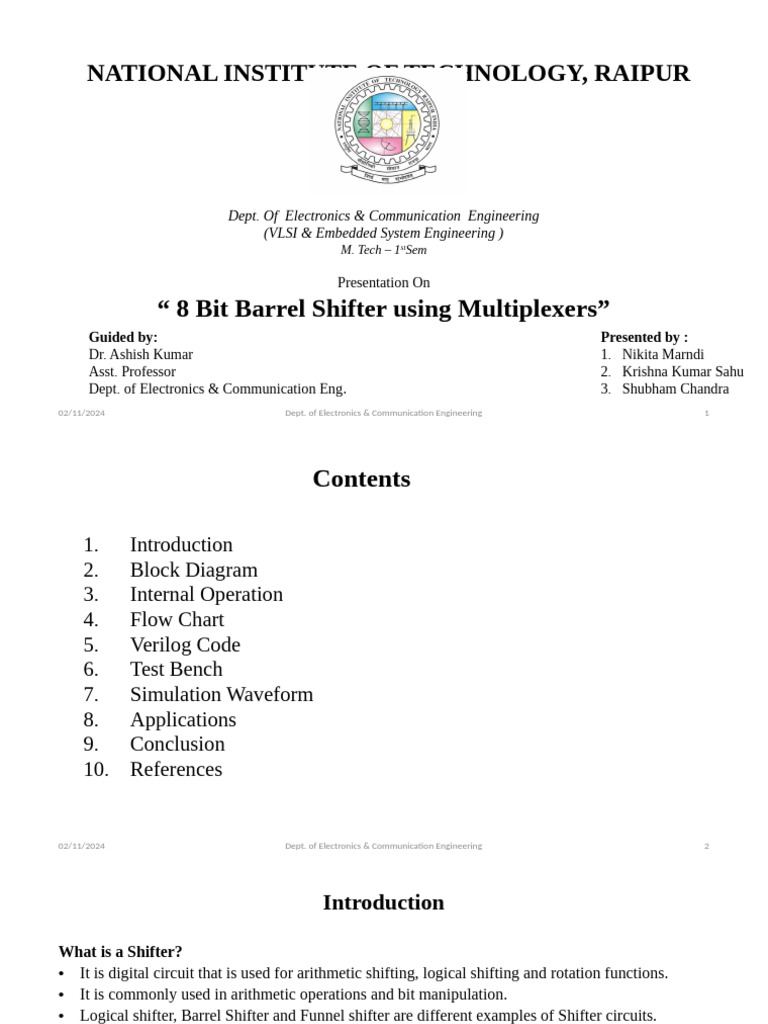 8-Bit Barrel Shifter Using Mux | PDF | Central Processing Unit ...