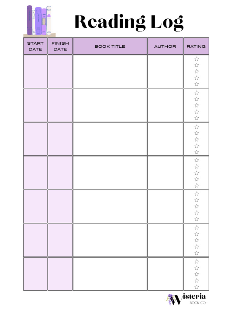 WP Contentuploadsdlm Uploads202210Reading Journal Book Log Printables ...
