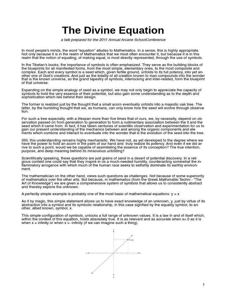 Understanding the Divine Equation | PDF | Reality | Consciousness