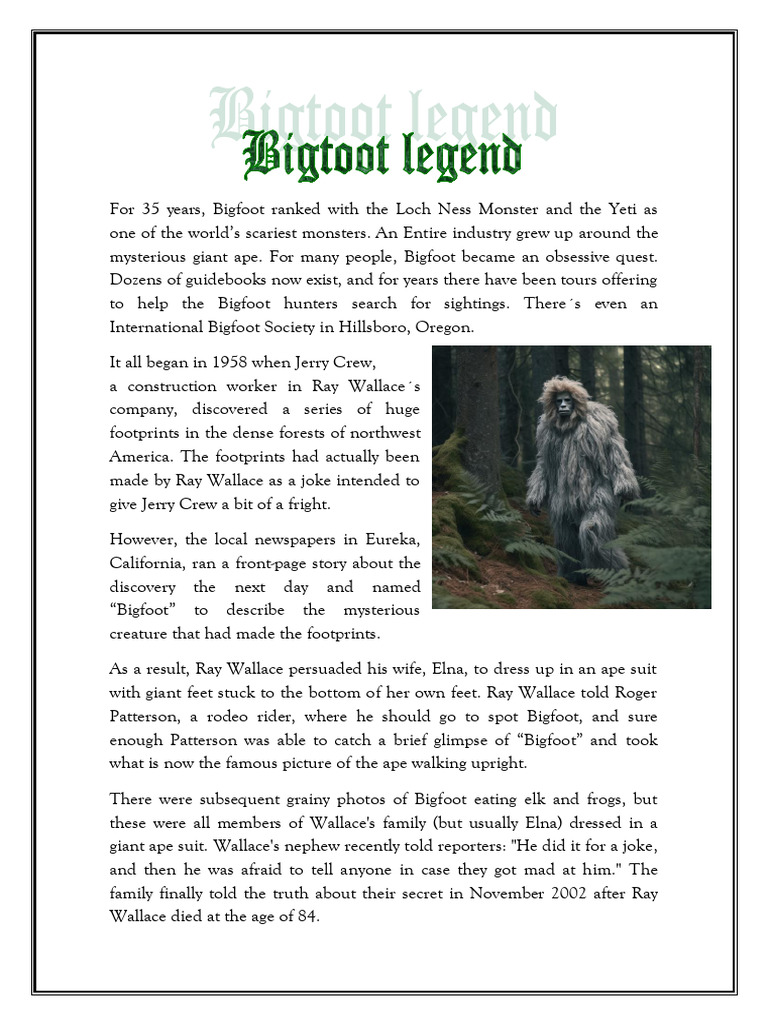 bigfoot-legend | PDF