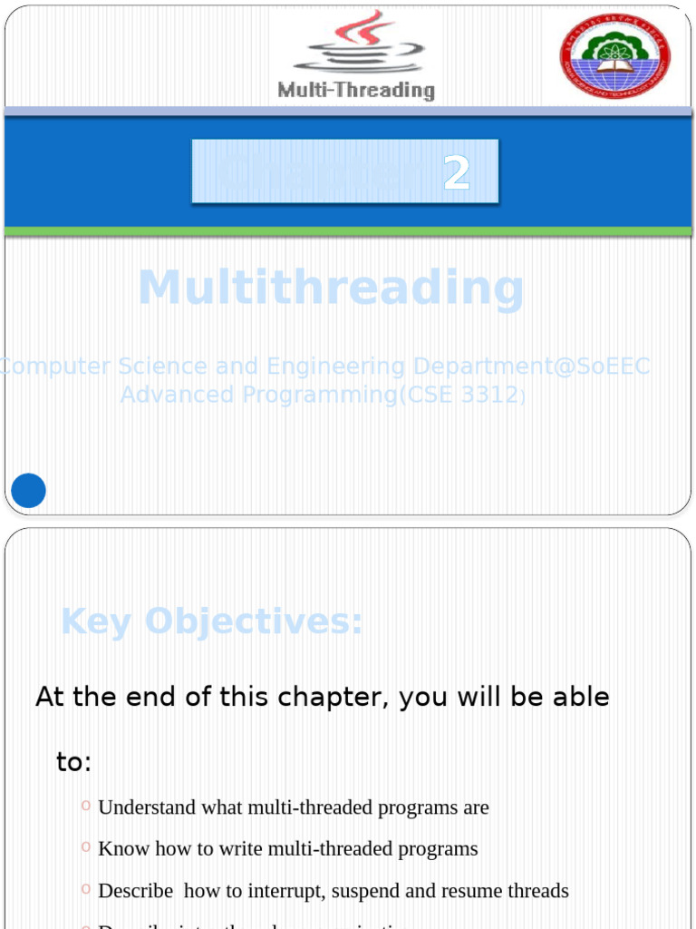 Advanced Multithreading Concepts | PDF | Process (Computing) | Thread (Computing)