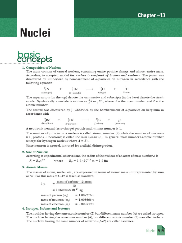 Nuclei | PDF | Neutron | Atomic Nucleus