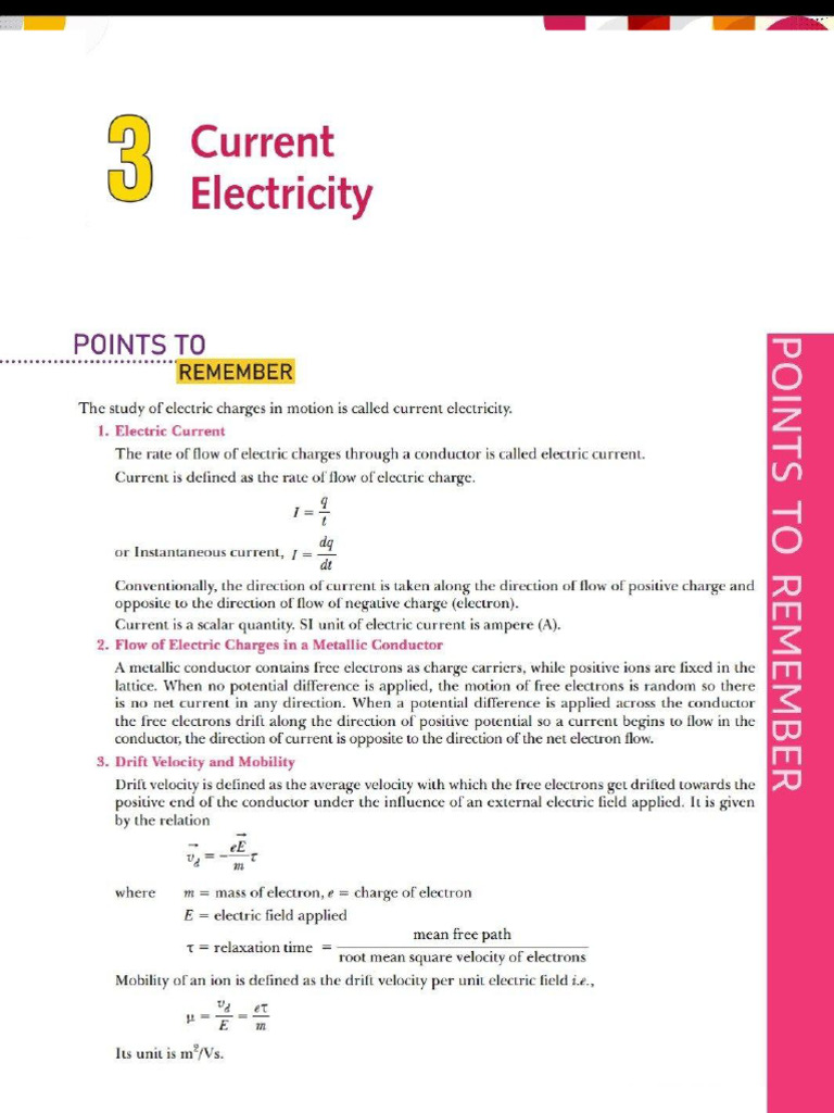 Current Electricity | PDF