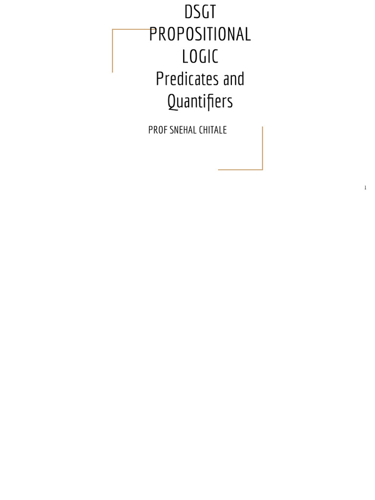 DSGT Predicate Quantifier | PDF | Proposition | Mathematics