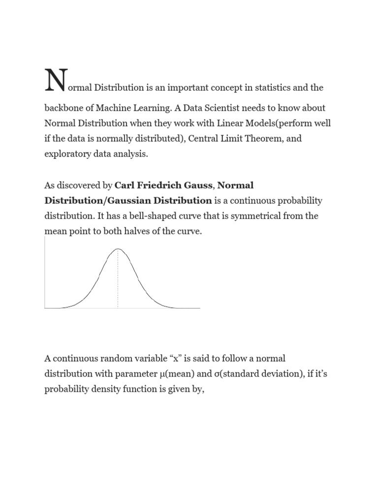 Normal Distribution Pdf Normal Distribution Standard Deviation