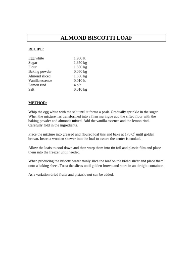 ALMOND BISCOTTI | PDF