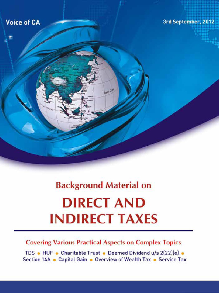 Direct & Indirect Taxes | PDF | Taxes | Payments