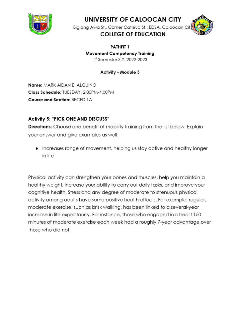 Act5 Alquino | PDF | Wellness