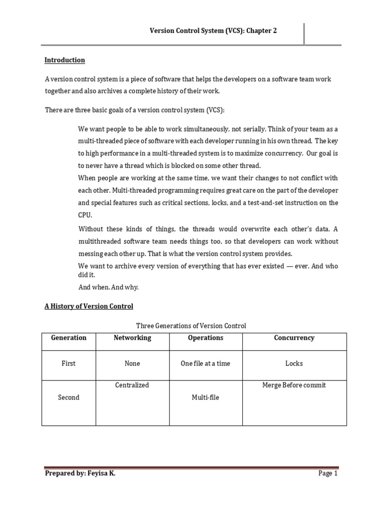 SE Tools and Practices Chapter2 | PDF | Version Control | Thread (Computing)
