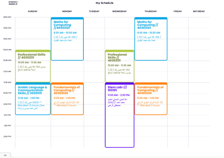 Free College Schedule Maker - Plan Weekly Studies and Activities | PDF