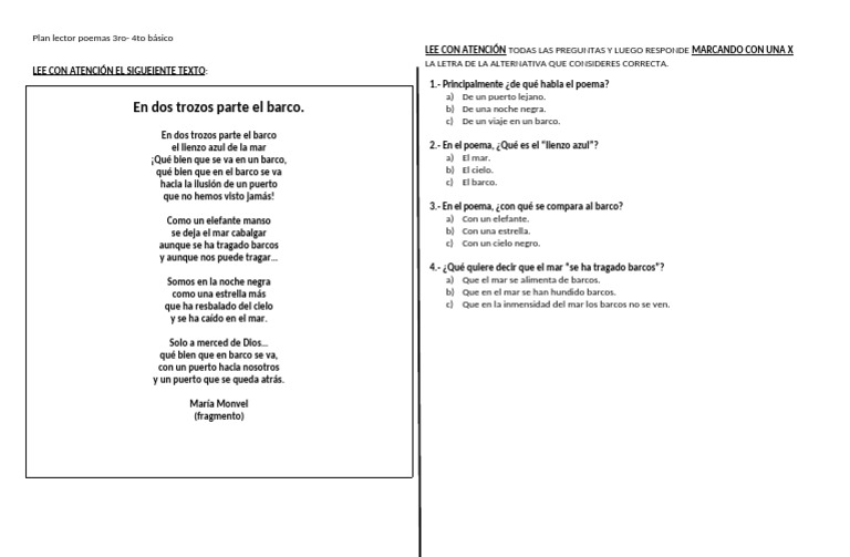 Plan lector 3ro-4to básico 2024 | PDF