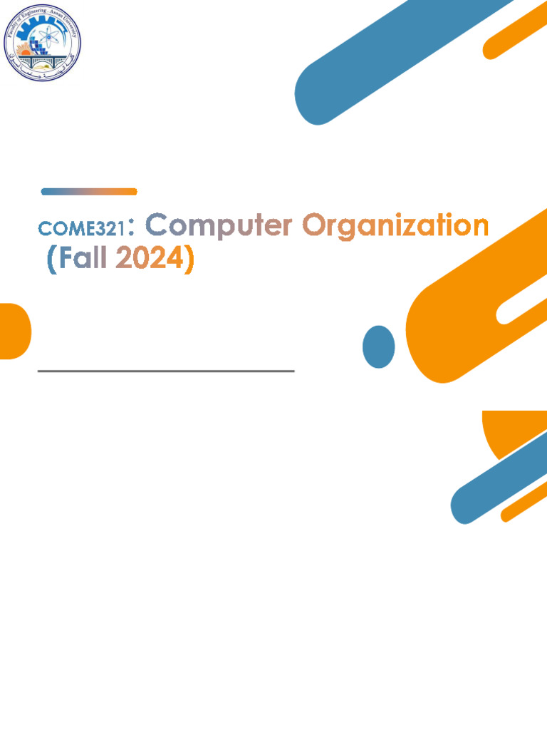 2024 Lecture6 Come321 | PDF | Central Processing Unit | Computer Engineering