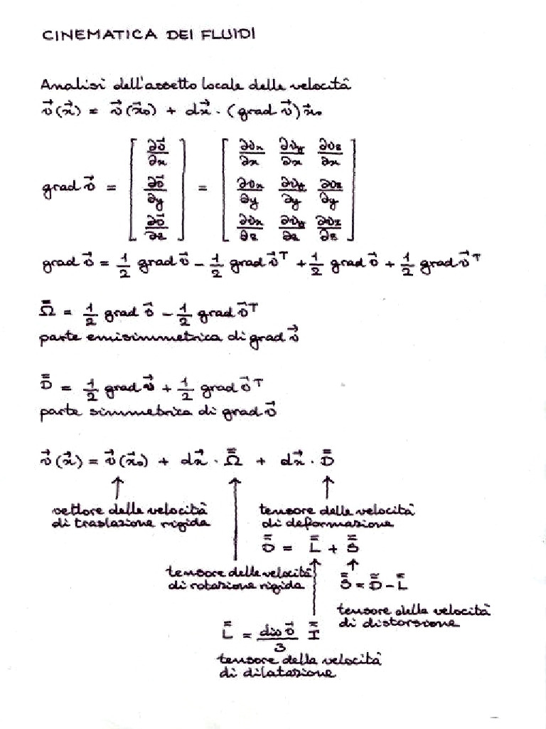 Cinematica Dei Fluidi | PDF