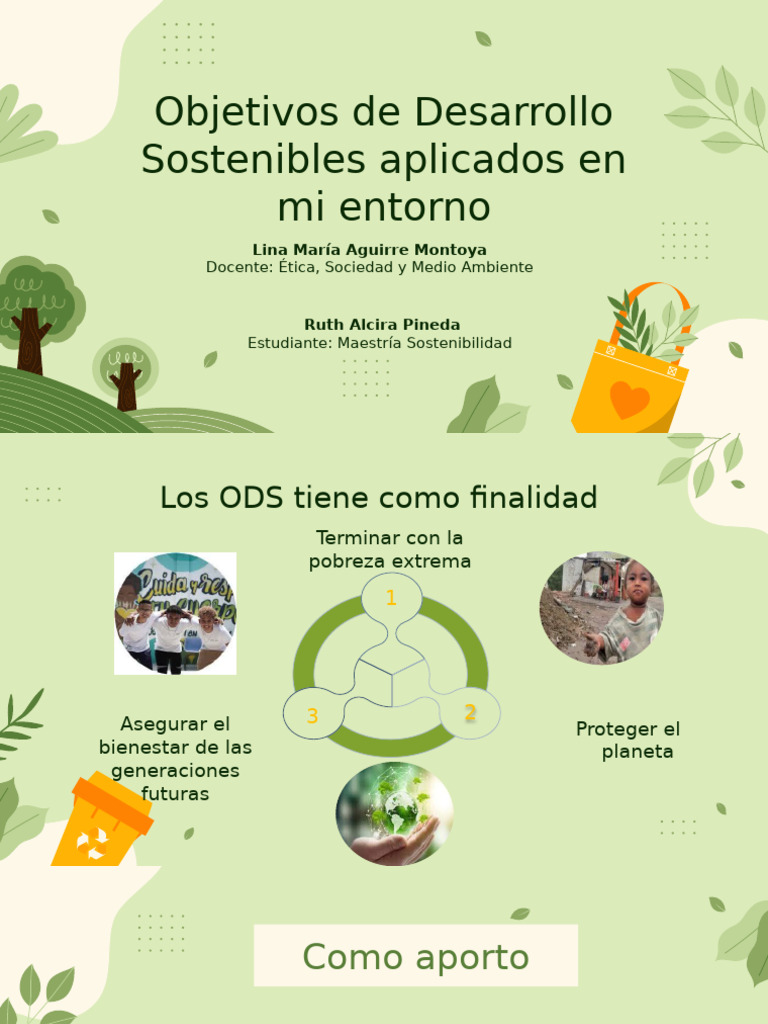 Trabajo Aportes ODS Ruth Pineda | PDF | Residuos | Economias