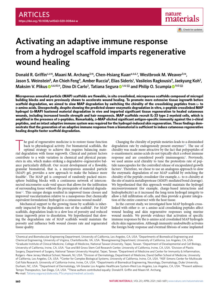 Tissue Engineering Paper | PDF | Tissue Engineering | Skin