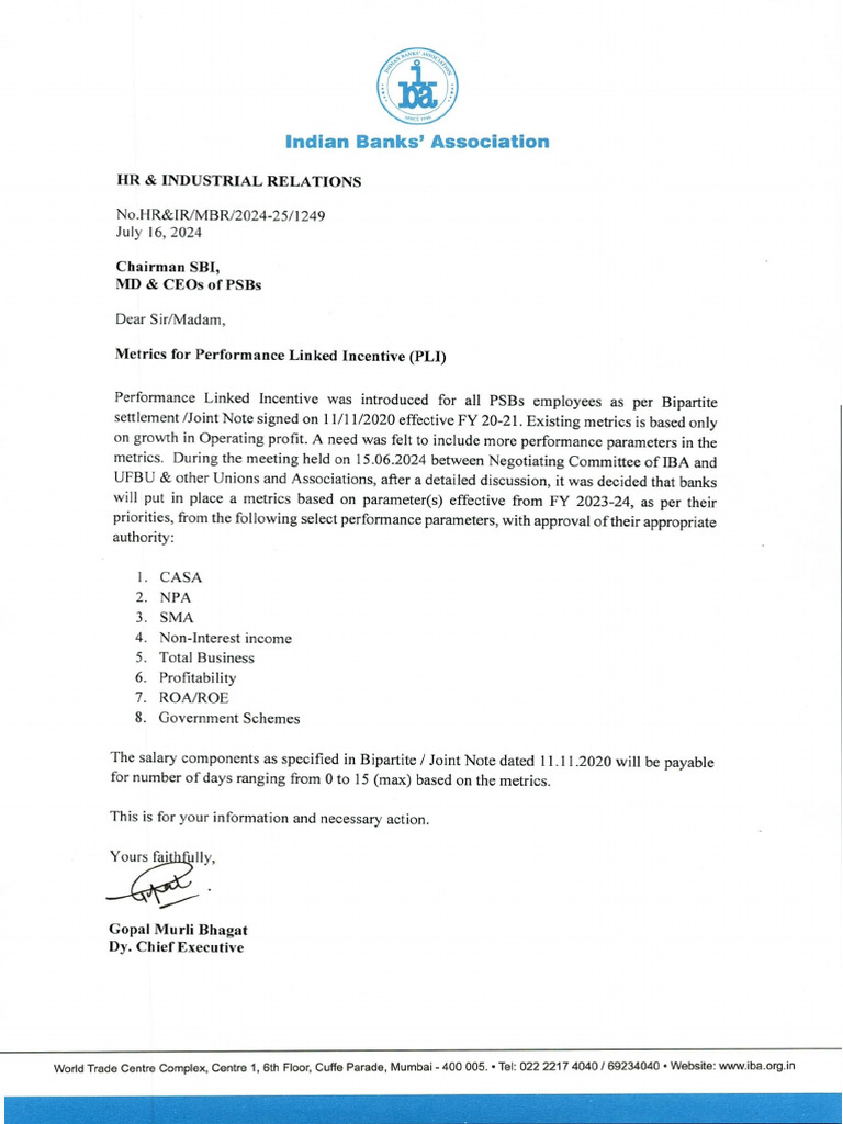 IBA LTR - 1249 | PDF