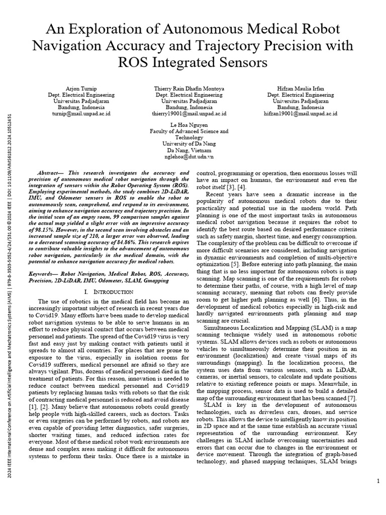 An Exploration of Autonomous Medical Robot Navigation Accuracy and ...