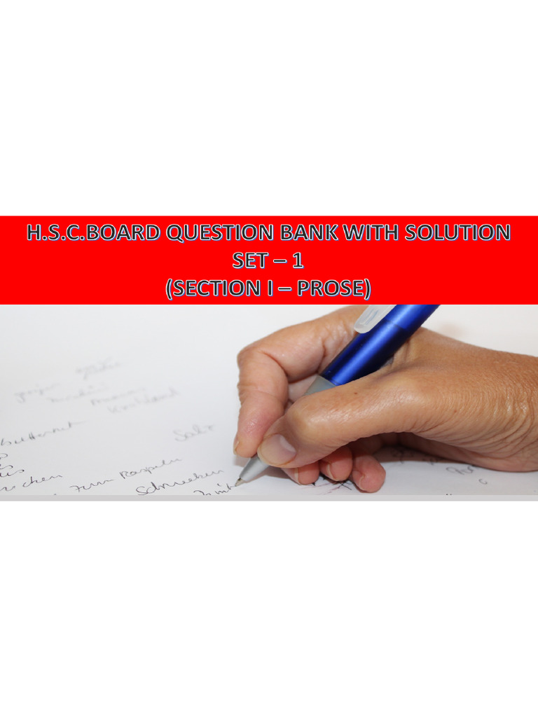 English Question Bank Solution | PDF