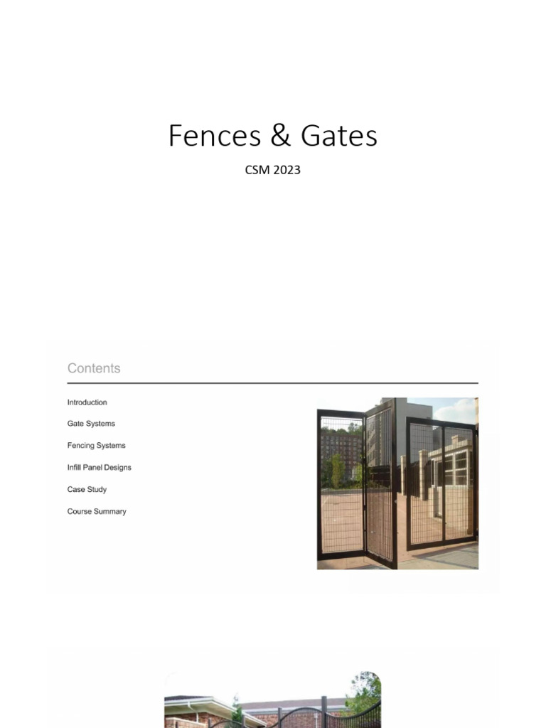 Fences & Gates PDF | PDF