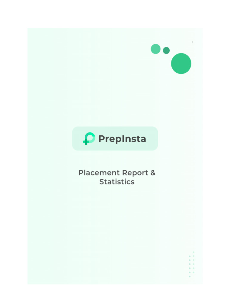 Latest Placement Report PrepInsta Prime | PDF