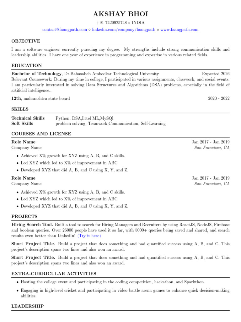 FAANGPath Simple Template 6 | PDF | Computing | Computer Science