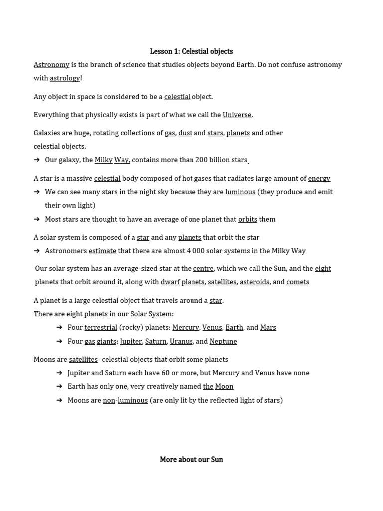 SPACE L1 COMP Touring The Night Sky | PDF | Planets | Solar System