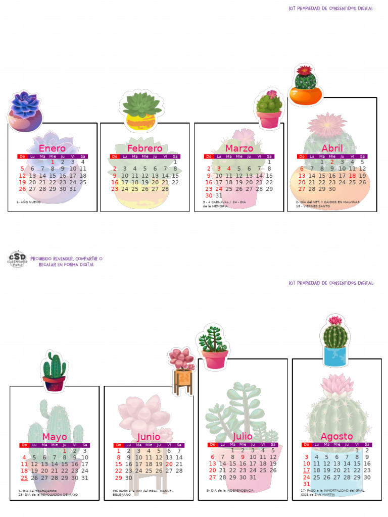 Calendario cactus-DESKTOP-J76C26E | PDF