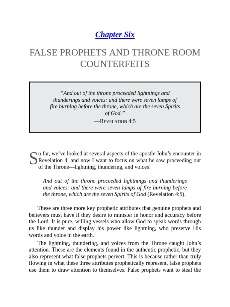 False Prophets and Divine Authority | PDF | Prophet | Prophecy
