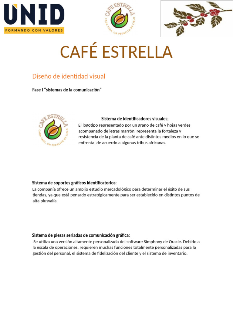 Identidad Visual y Estrategia de Café Estrella | PDF | Mercado ...
