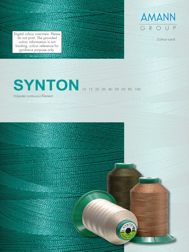 Synton_colour_card_scan | PDF | Textiles | Textile Arts