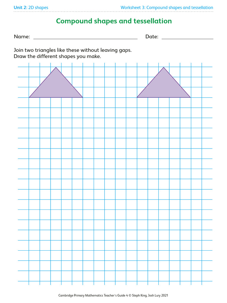 Worksheet 3 - Compound Shapes and Tessellation | PDF