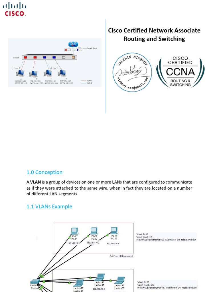 1 0 Vlan Pdf Network Switch Telecommunications