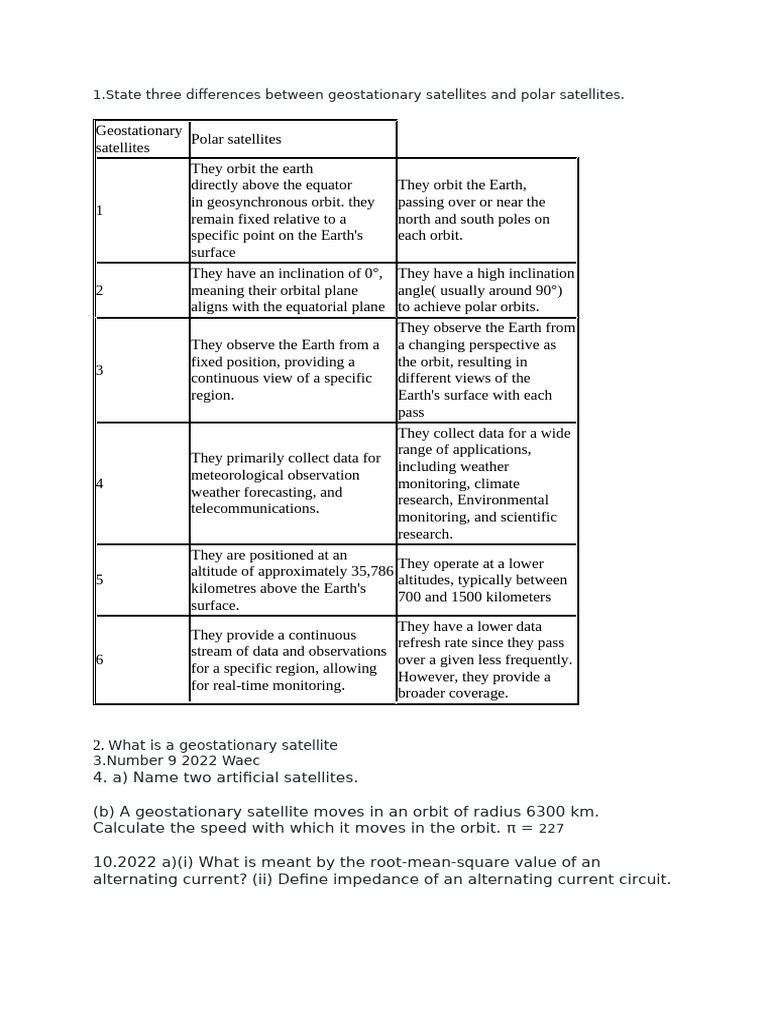 Physics Pdf Capacitor Satellite