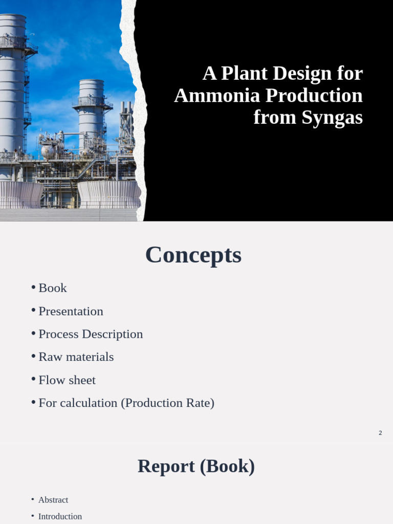 A Plant Design For Ammonia Production From Syngas | PDF | Carbon ...