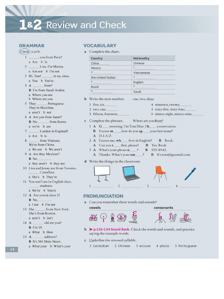 Practice Verb Be Country and Nationality | PDF