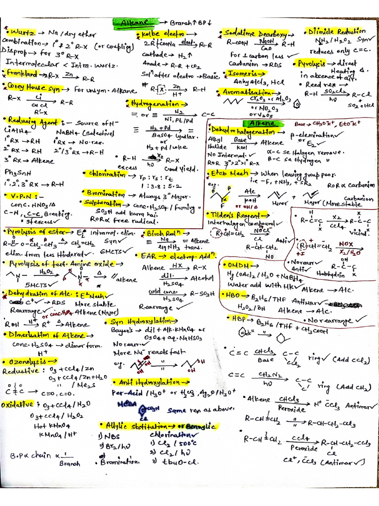 Alkane, Alkene, Alkyne, Benzene | PDF