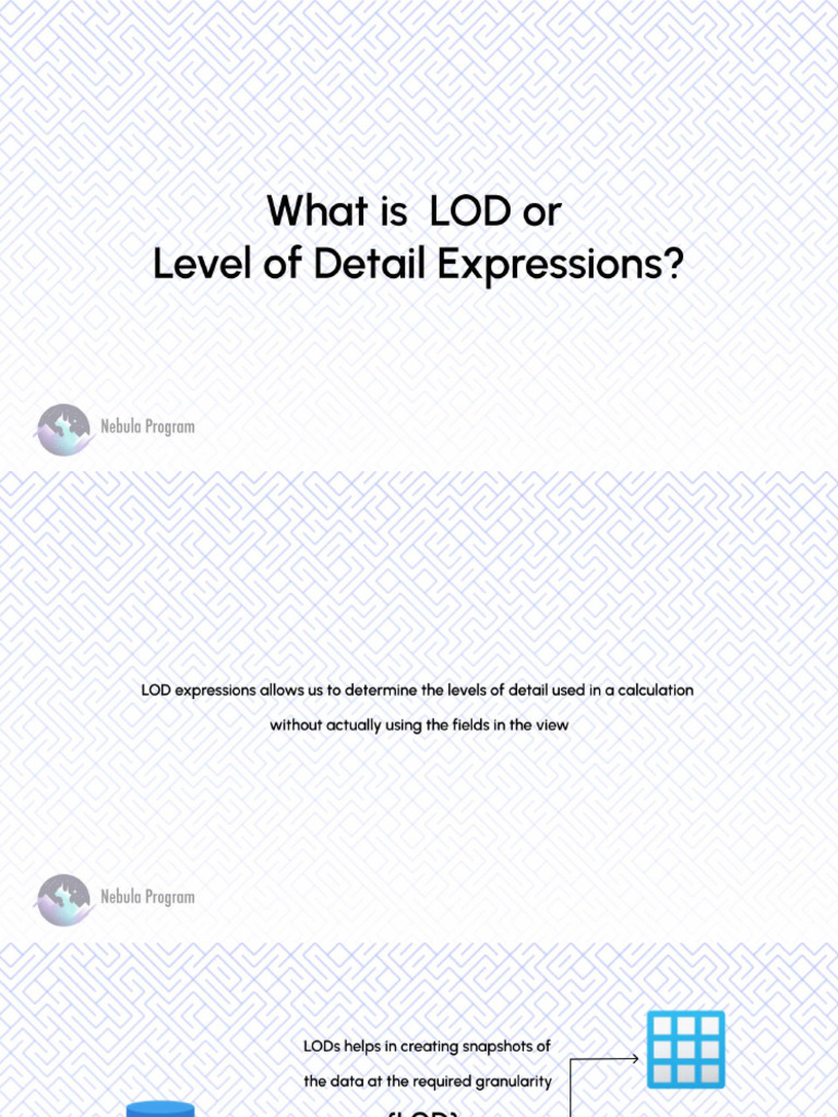Level of Detail Expressions 1726219452 | PDF