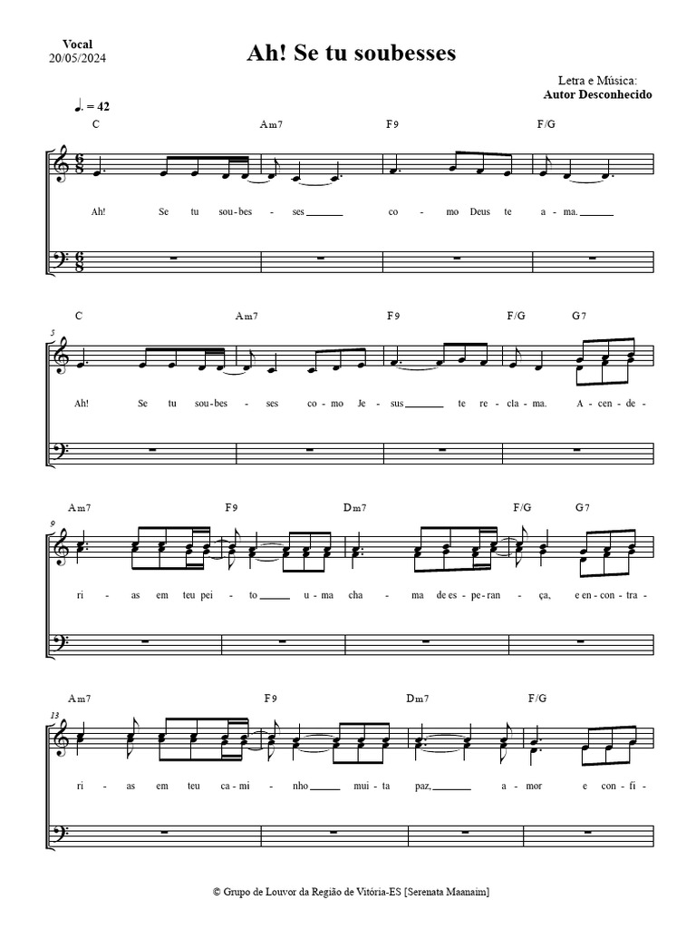 Ah! Se Tu Soubesses - Vocal (20 05 2024) | PDF