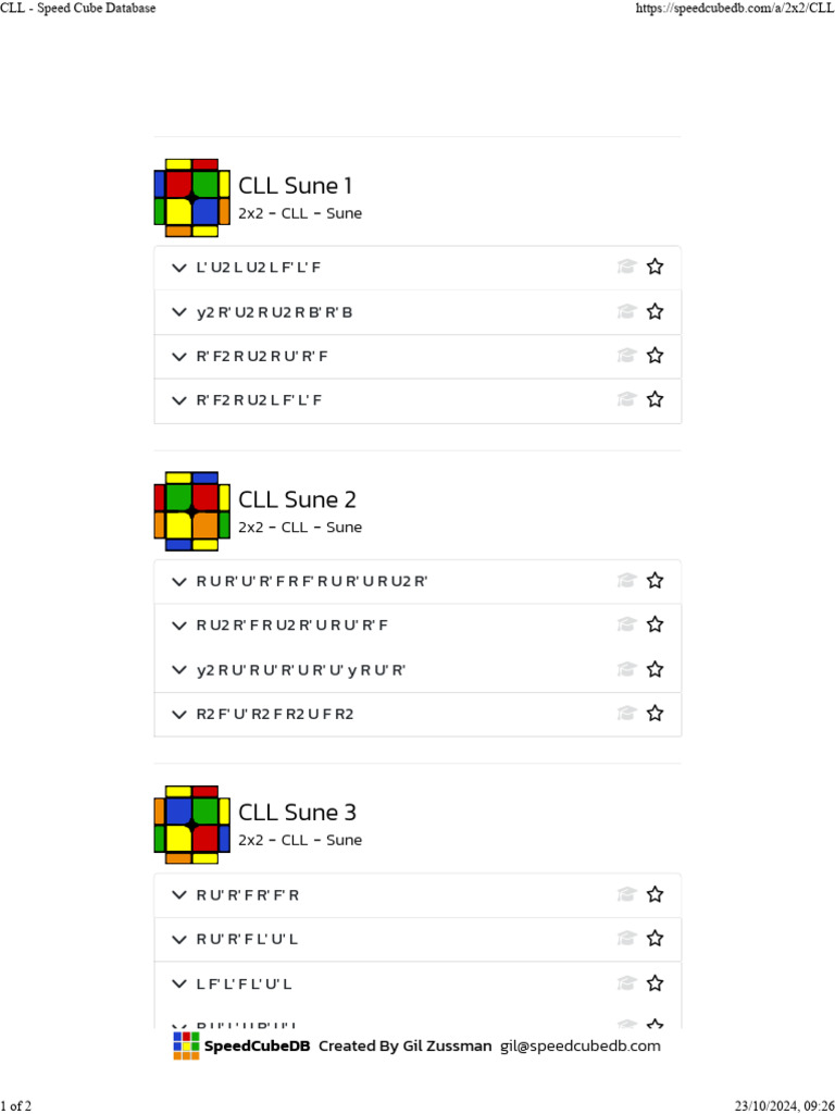 CLL Sune - Speed Cube Database | PDF