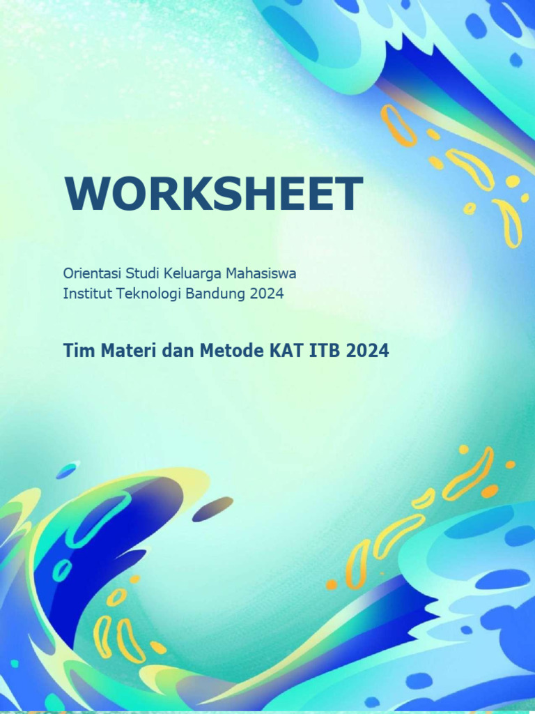 WORKSHEET OSKM ITB 2024 | PDF